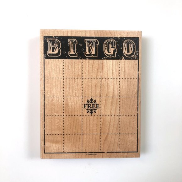 Stampin' Up! | Office | Stampin Up Bingo Rubber Stamp Card Wood Mounted ...